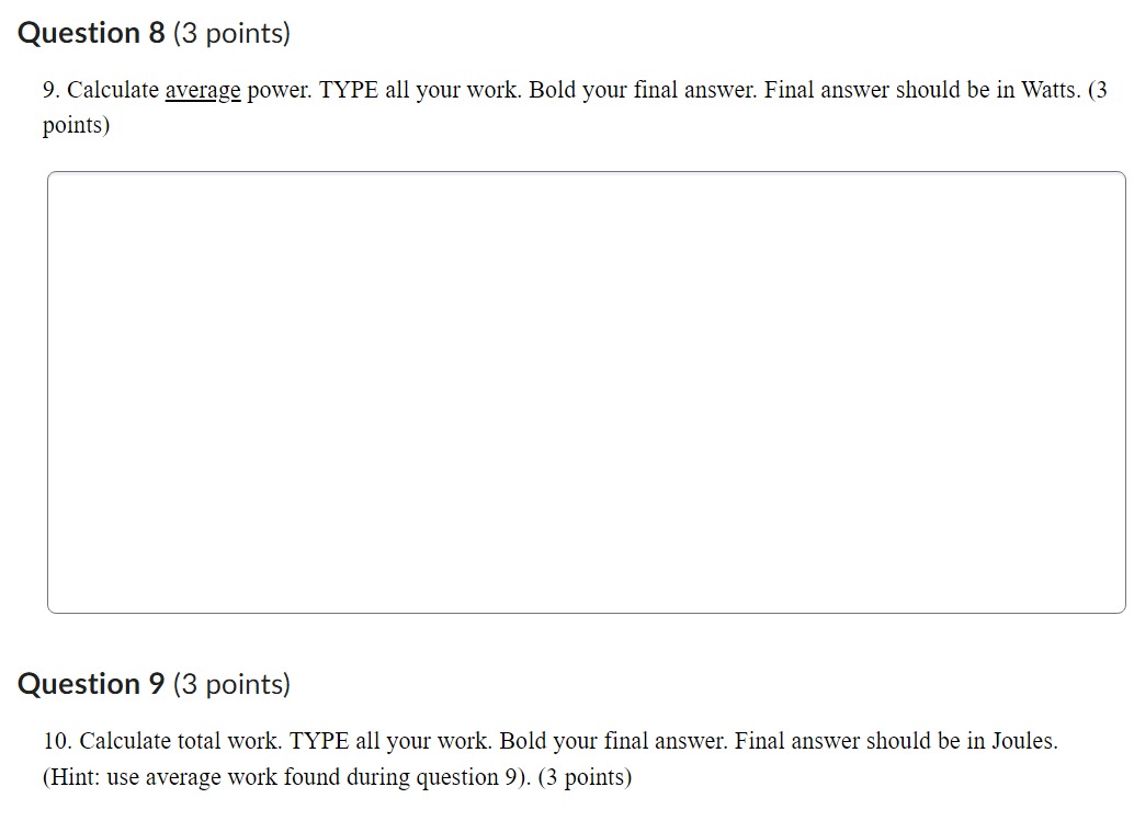 Solved Below are the results from a Wingate test. Please use | Chegg.com