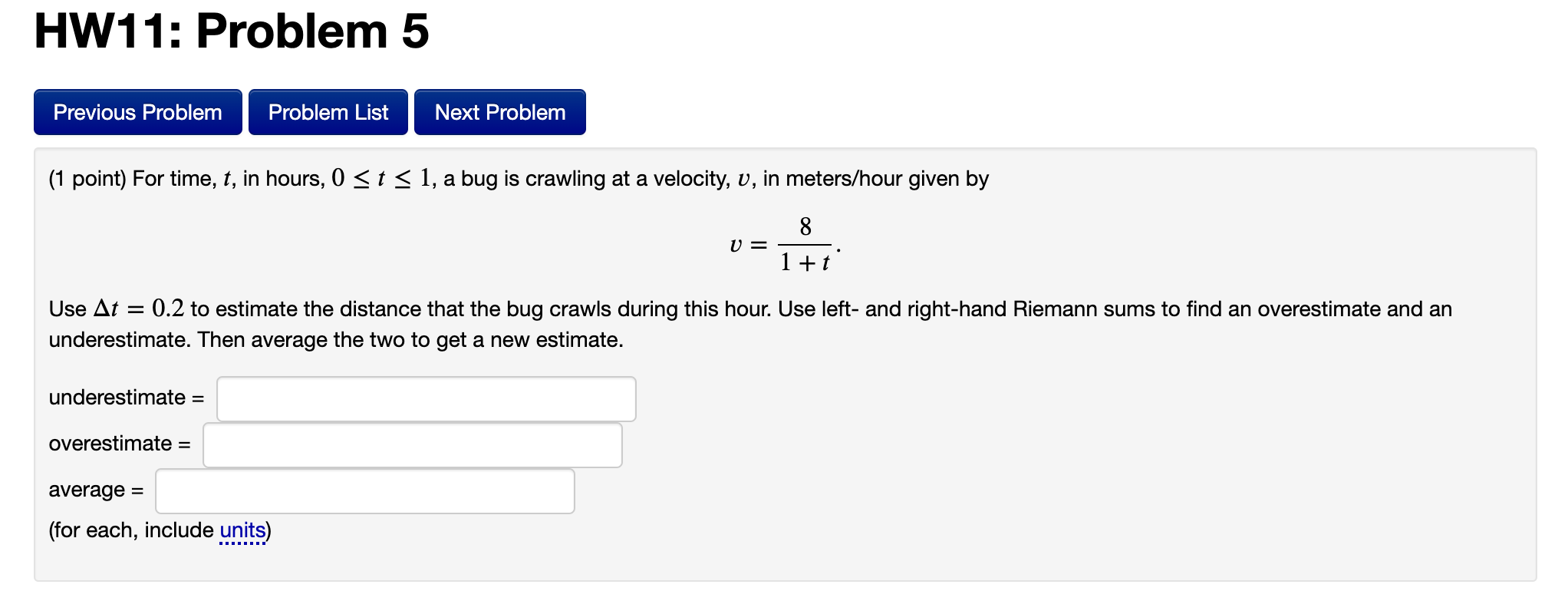 Solved HW11: Problem 5 Previous Problem Problem List Next | Chegg.com