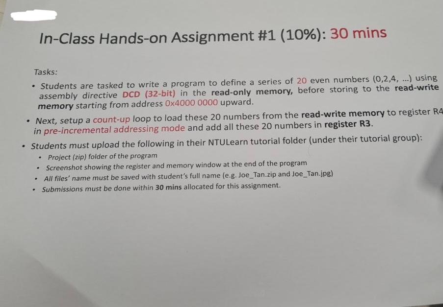 Tasks: - Students are tasked to write a program to | Chegg.com