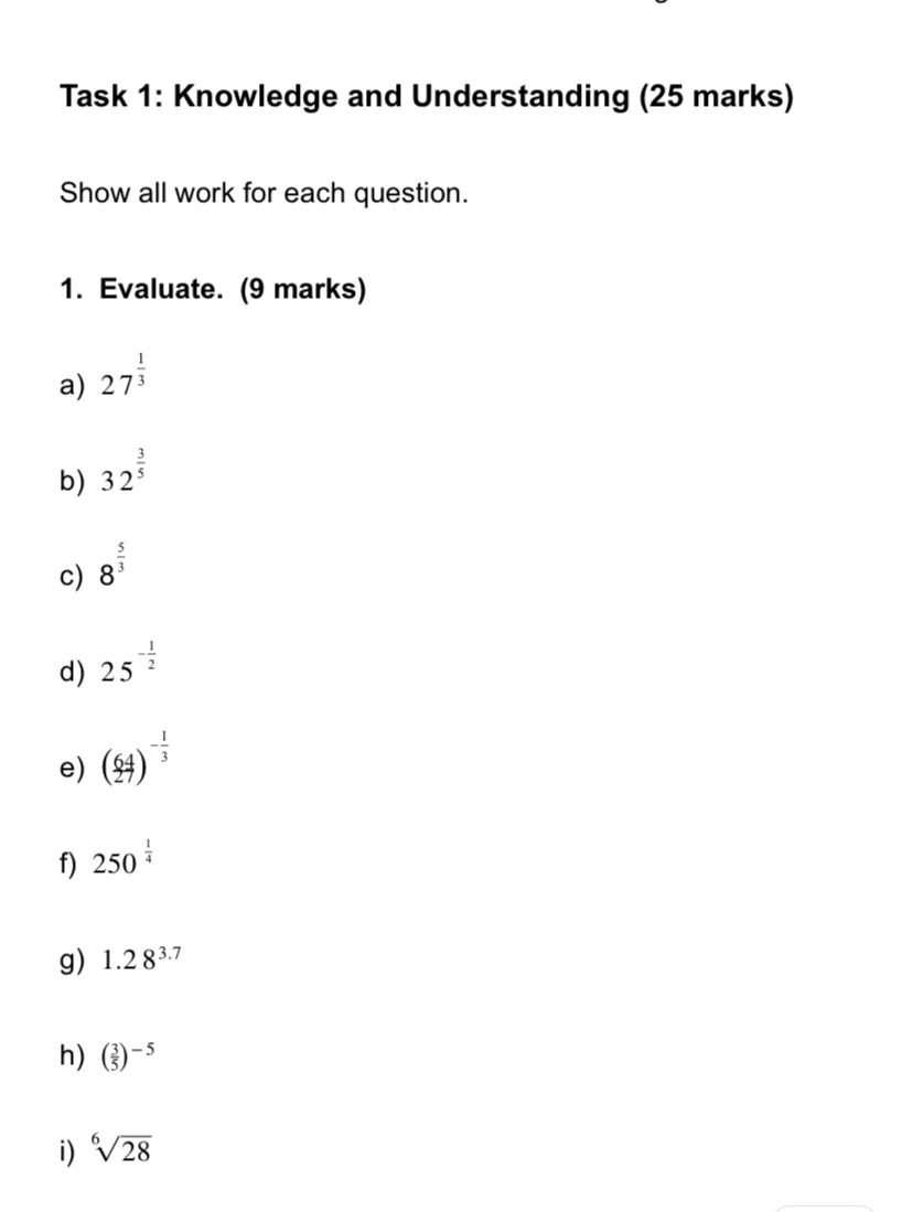 Solved Task 1 Knowledge And Understanding 25 Marks Show