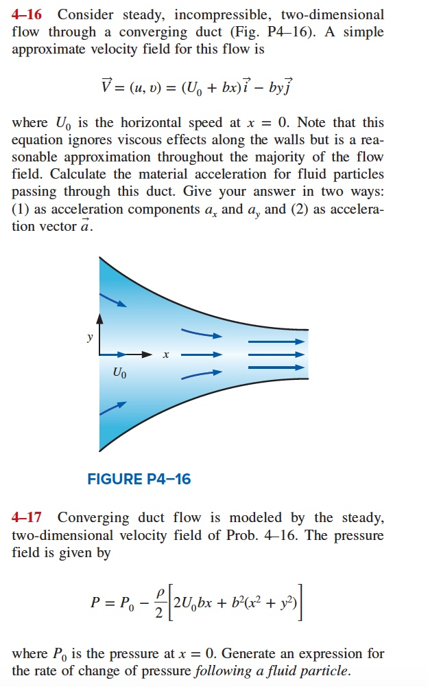 Solved 4-16 Consider steady, incompressible, two-dimensional | Chegg.com