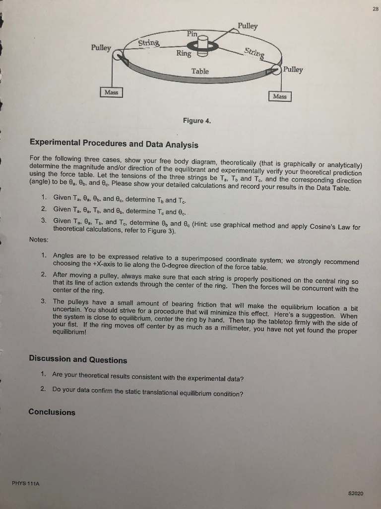 Solved 26 Lab 103: Translational Static Equilibrium - Force | Chegg.com