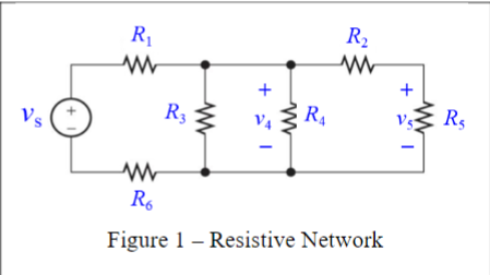 Solved Figure 1 - Resistive Network1. Select 6 resistors ( | Chegg.com