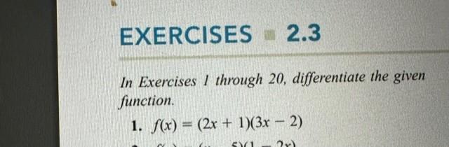 Solved In Exercises 1 through 20, differentiate the given | Chegg.com