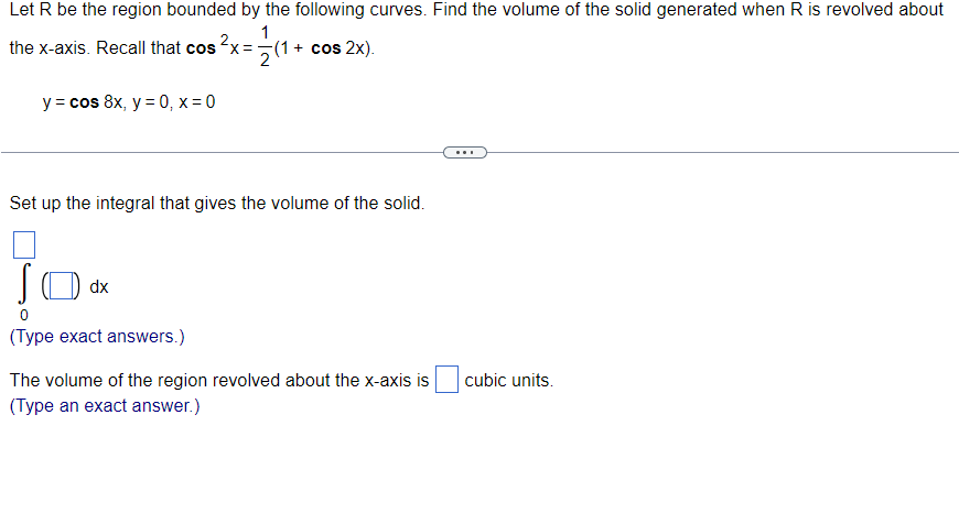 Use the general slicing method to find the volume of | Chegg.com