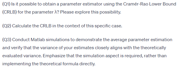 Solved (Q1) Is it possible to obtain a parameter estimator | Chegg.com