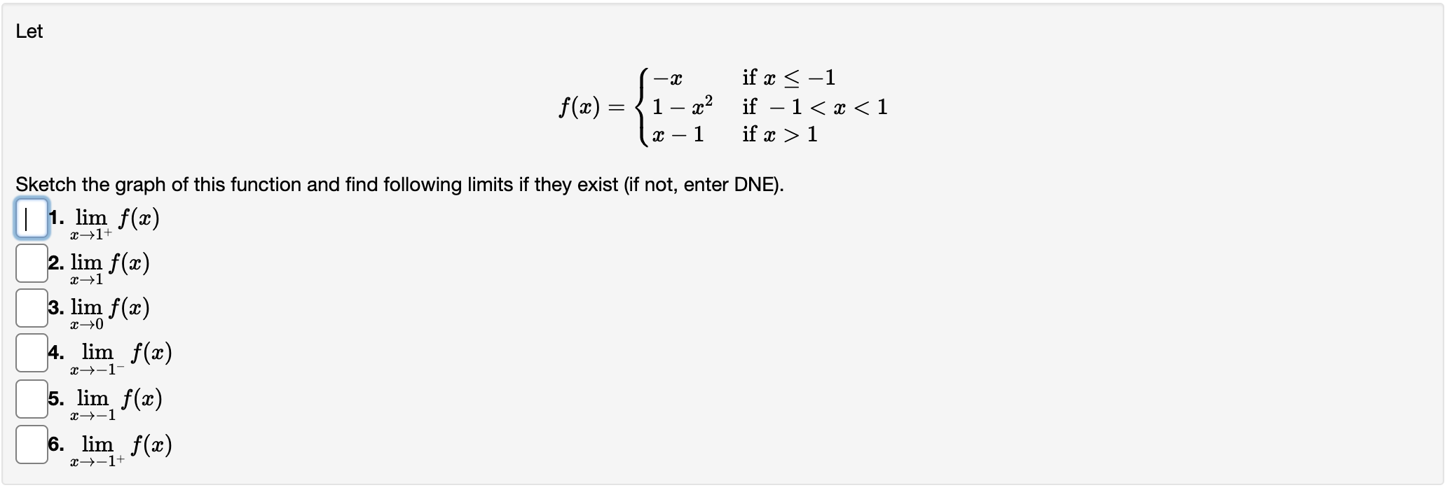 Solved Letf(x)={-x if x≤-11-x2 if -11Sketch the graph of | Chegg.com