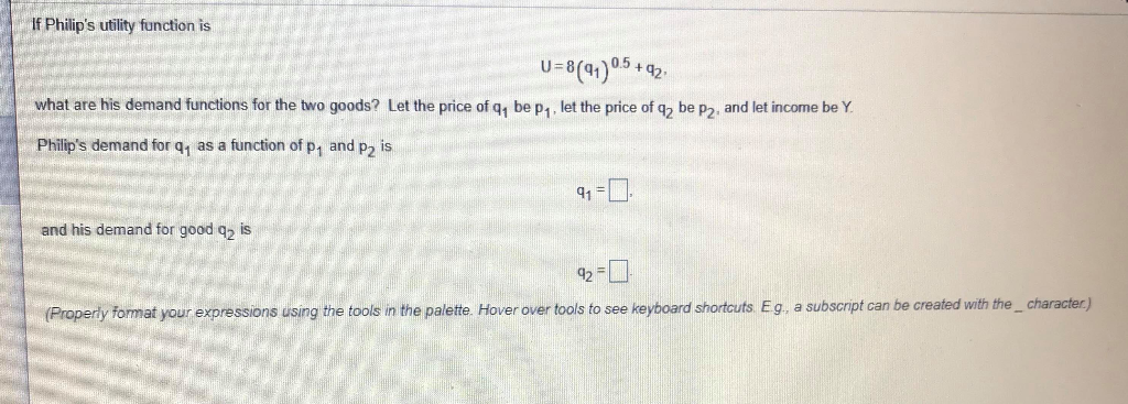 Solved If Philip's utility function is U-8(1)05 +42 what are | Chegg.com