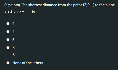 Solved (5 points) Let f(x,y,z)=e4x-2y – 4x?y?z where x=45-3, | Chegg.com