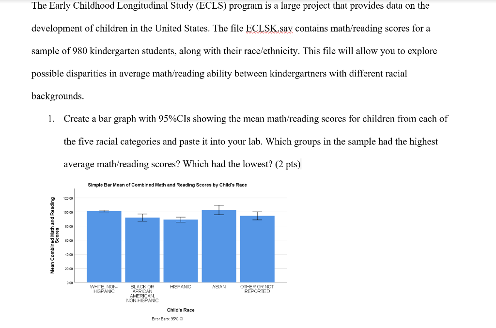 The Early Childhood Longitudinal Study (ECLS) program | Chegg.com