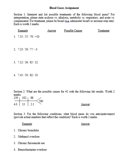Solved Section 1: Interpret and list possible treatments of | Chegg.com