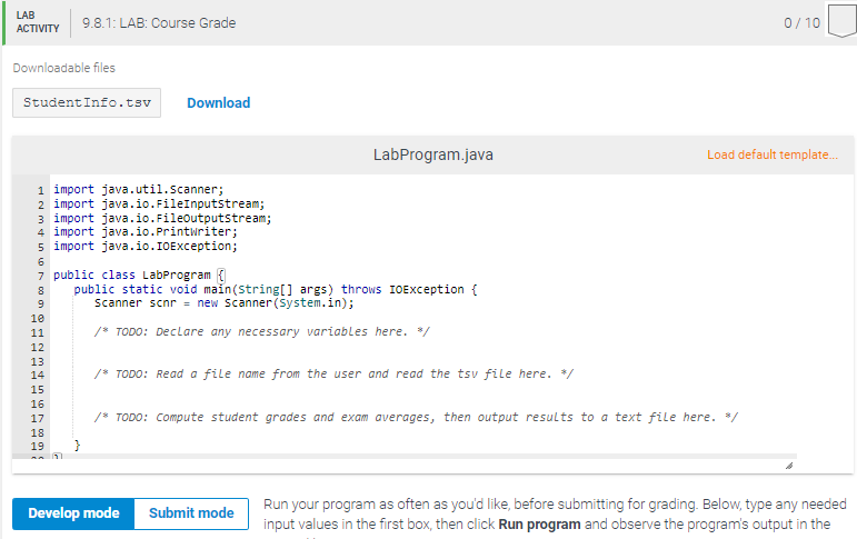 Solved 9.8 LAB: Course Grade Write a program that reads the | Chegg.com