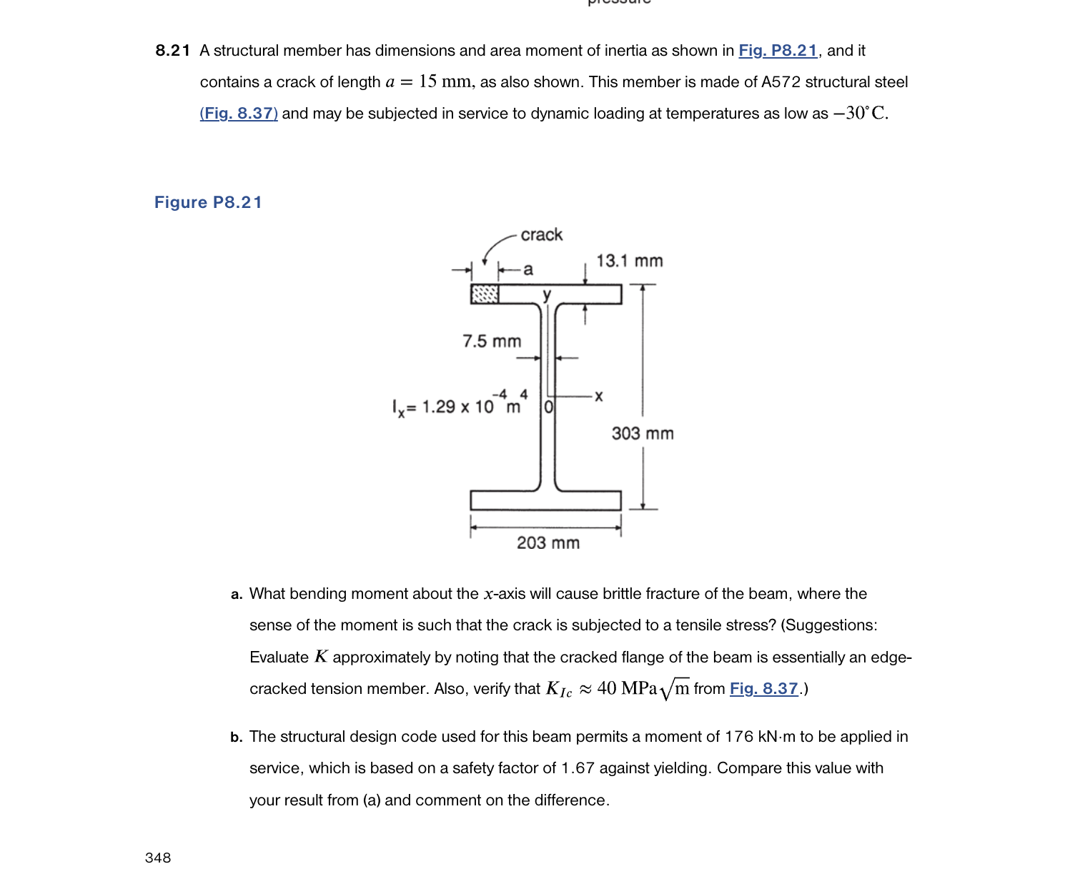 Solved 8.21 A structural member has dimensions and area | Chegg.com