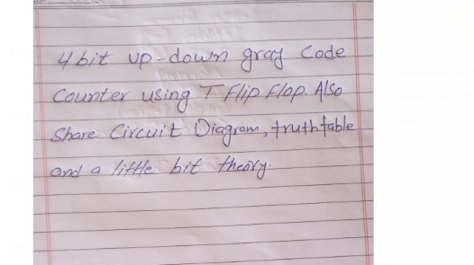 Solved 4 bit up-down gray code Counter using T Flip Flop. | Chegg.com