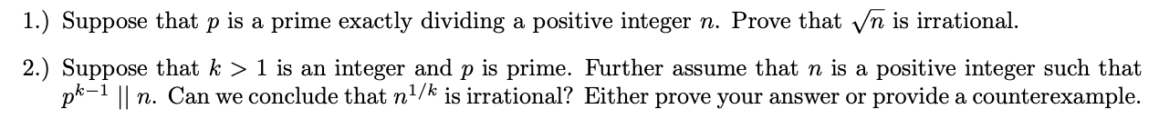 Solved 1.) ﻿Suppose that p ﻿is a prime exactly dividing a | Chegg.com