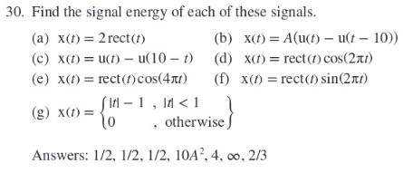 Solved 0. Find the signal energy of each of these signals. | Chegg.com