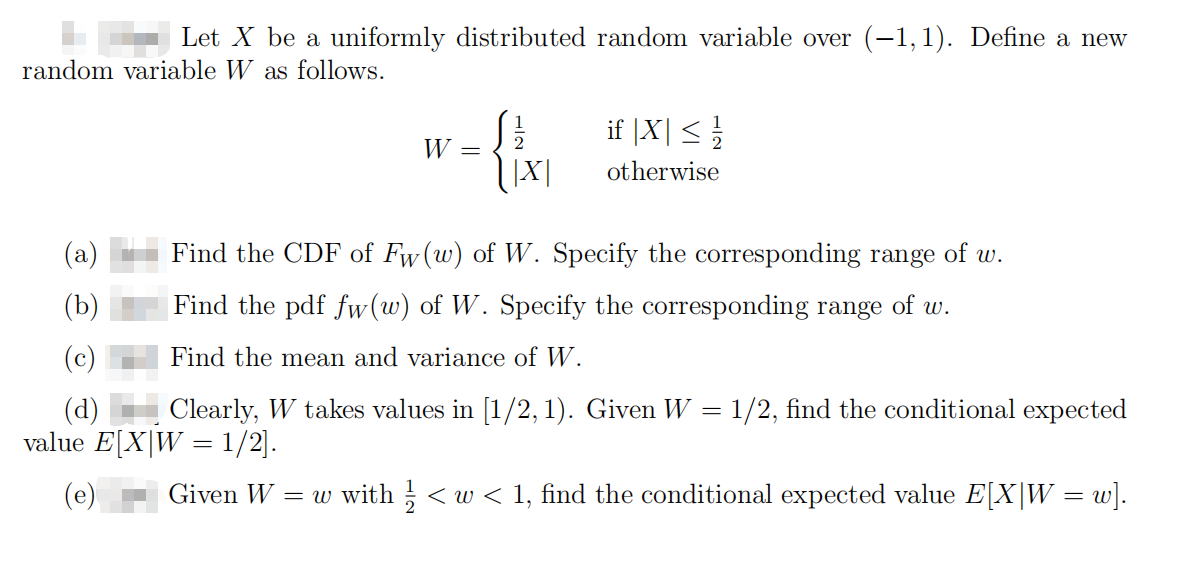 - Let X be a uniformly distributed random variable | Chegg.com