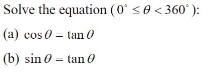 Solved Solve the equation (0∘≤θ