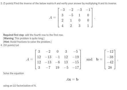 Solved 1. (5 points Use the Row Reduction Algorithm to solve | Chegg.com