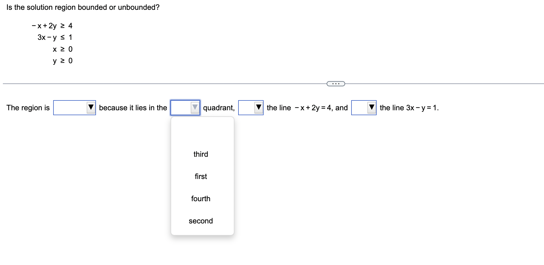 Solved Is the solution region bounded or unbounded? | Chegg.com
