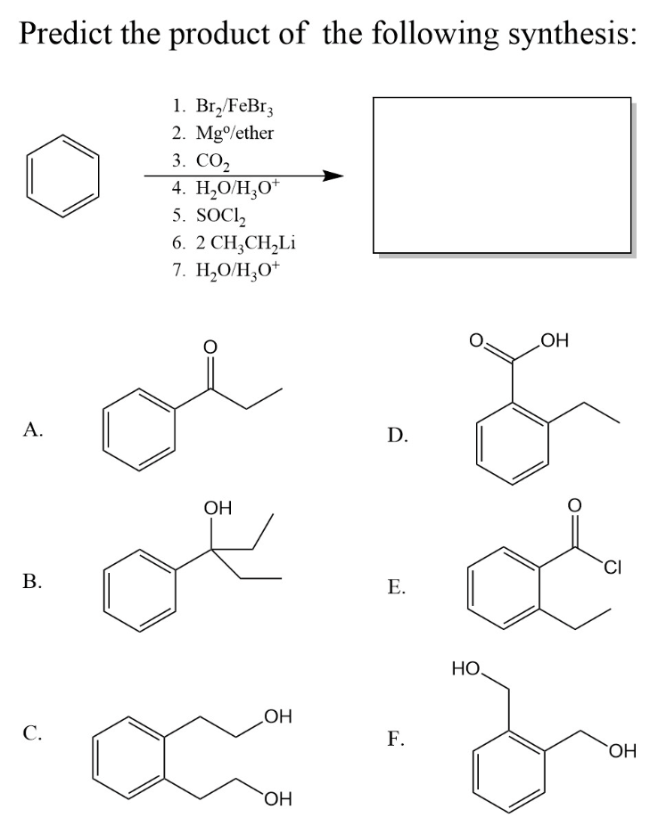 Solved Predict the product of the following synthesis: 1. | Chegg.com