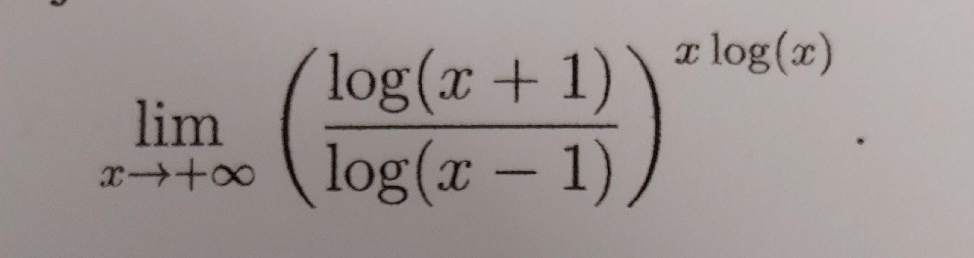 Solved x log(x) lim X-too log(x + 1) log(x - 1) arcsin | Chegg.com