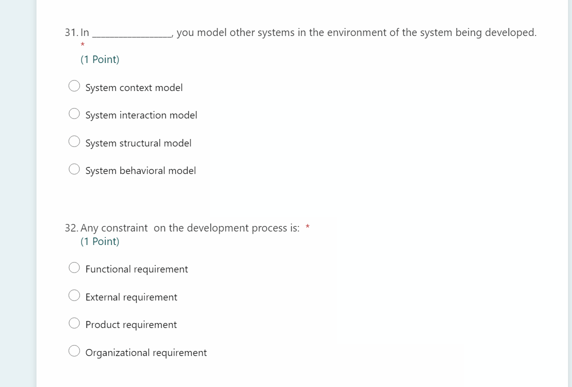 Solved 31. In you model other systems in the environment of | Chegg.com
