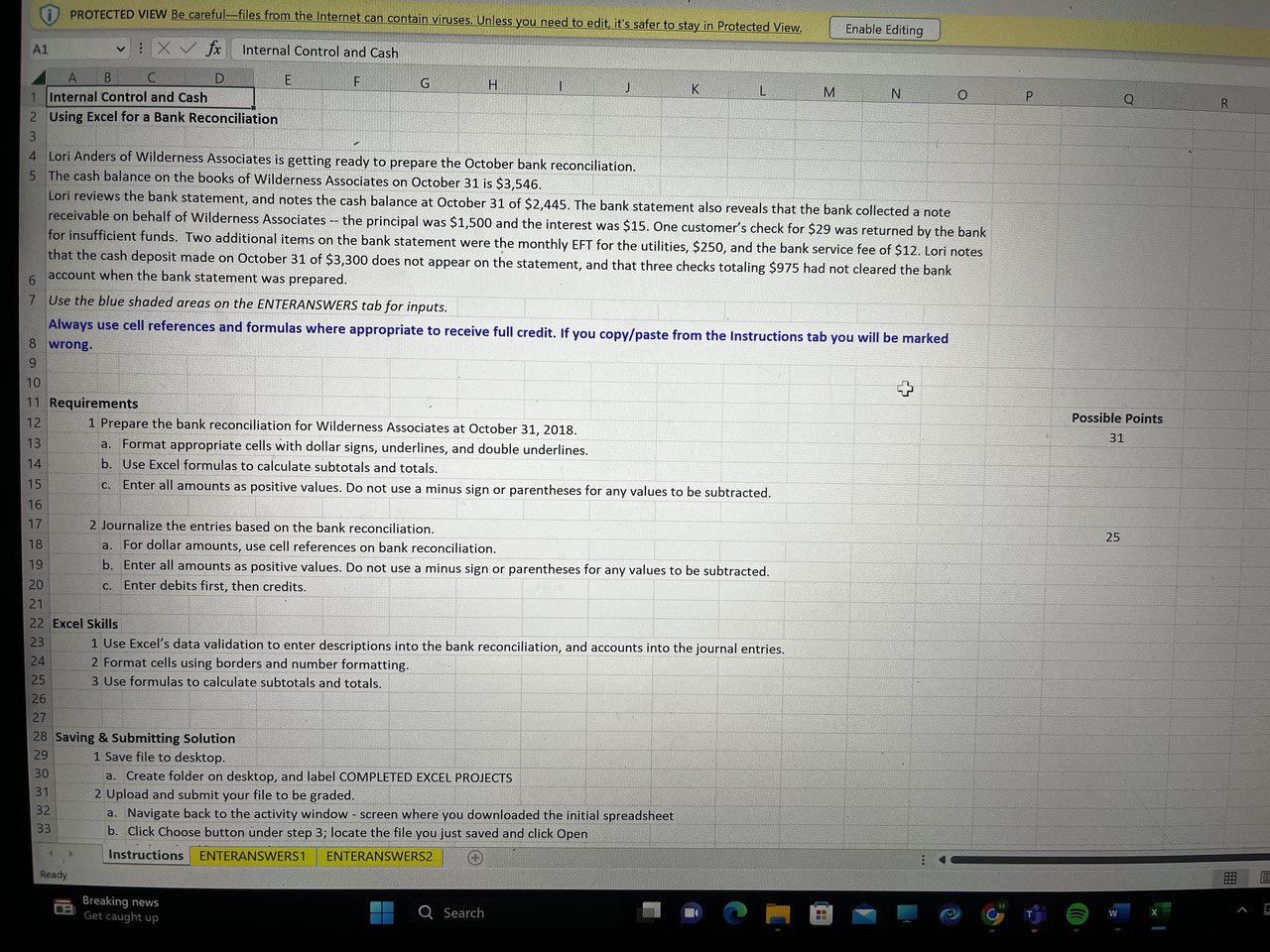 Saving \& Submitting Solution 1 Save file to desktop. | Chegg.com
