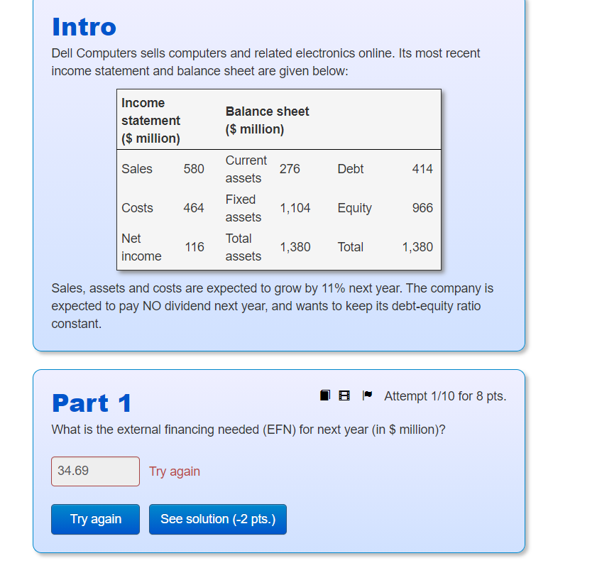 Solved Intro Dell Computers sells computers and related | Chegg.com