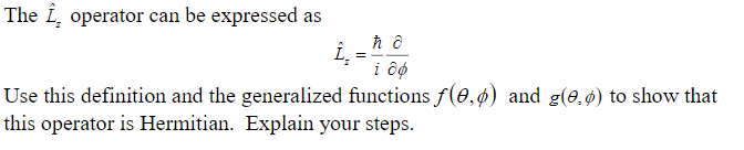 Solved The Lz operator can be expressed as... Must prove | Chegg.com