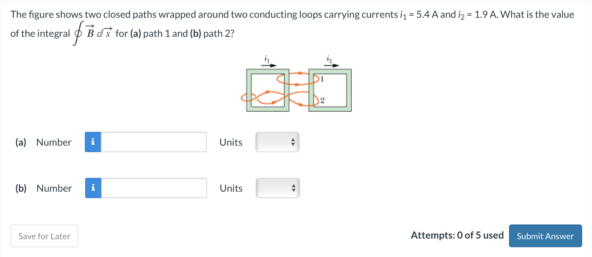 Solved The figure shows two closed paths wrapped around two | Chegg.com