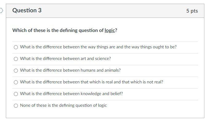 Solved Question 1 5 pts Which of these is the defining | Chegg.com