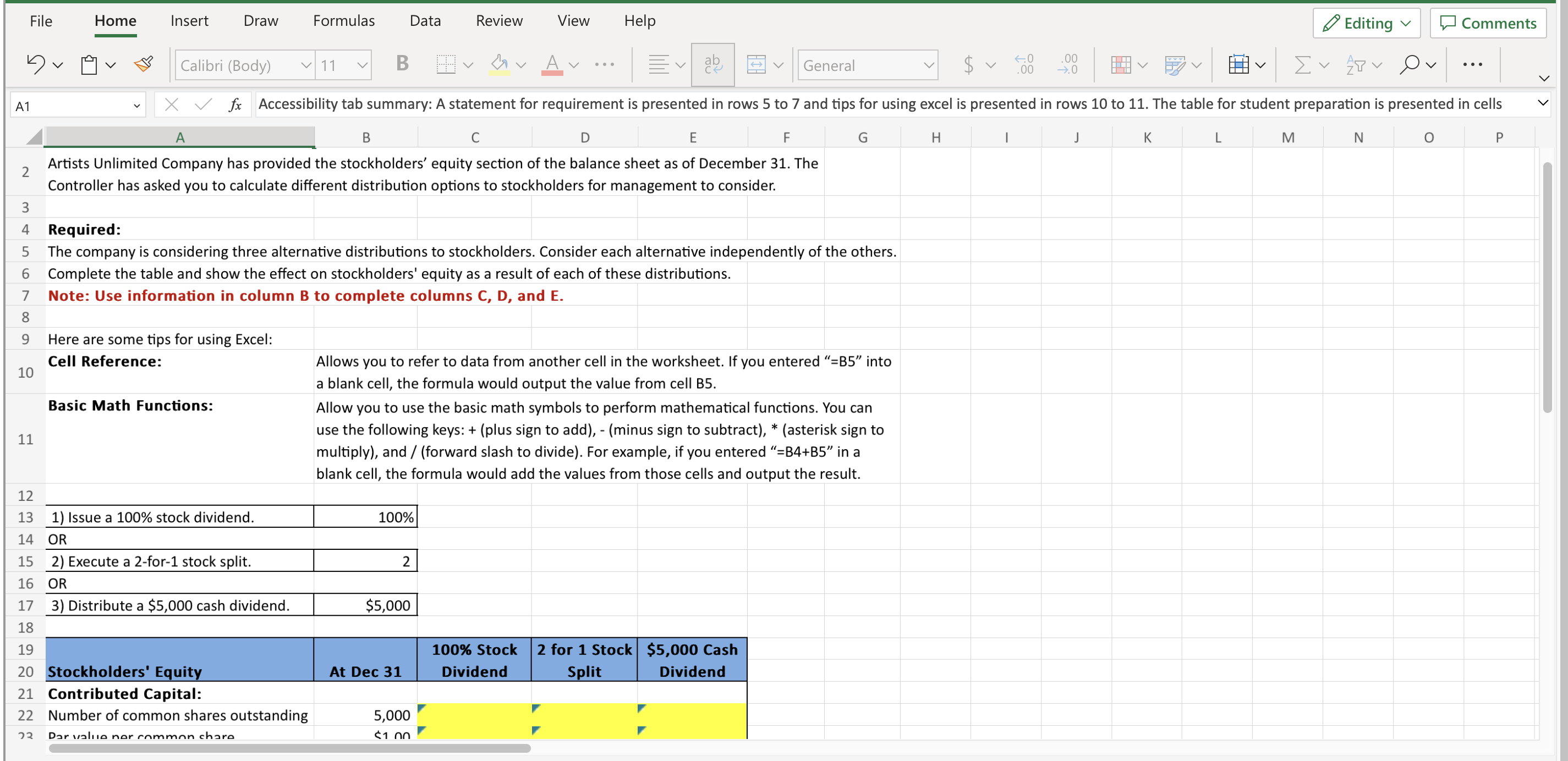Solved File Home Insert Draw Formulas Data Review View Help | Chegg.com