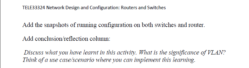 Solved OBJECTIVE Implementing the VLAN Concepts and inter | Chegg.com