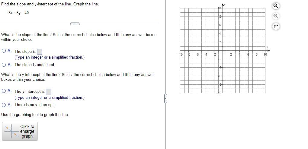 Solved Find the slope and y-intercept of the line. Graph the | Chegg.com