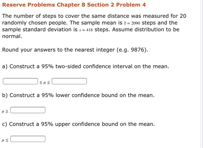 Solved Reserve Problems Chapter 8 Section 2 Problem 4 The | Chegg.com