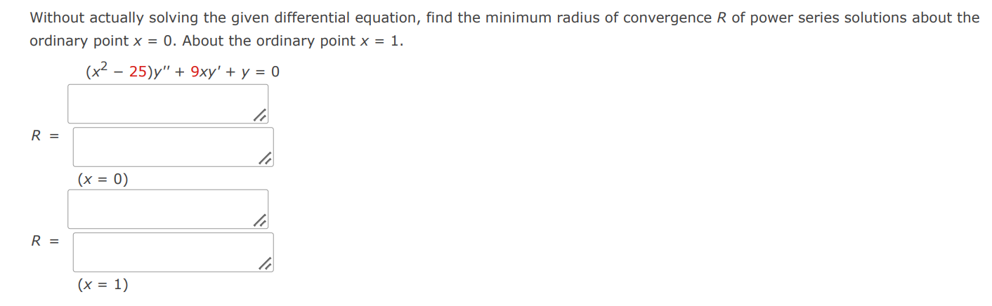 Solved Without actually solving the given differential | Chegg.com