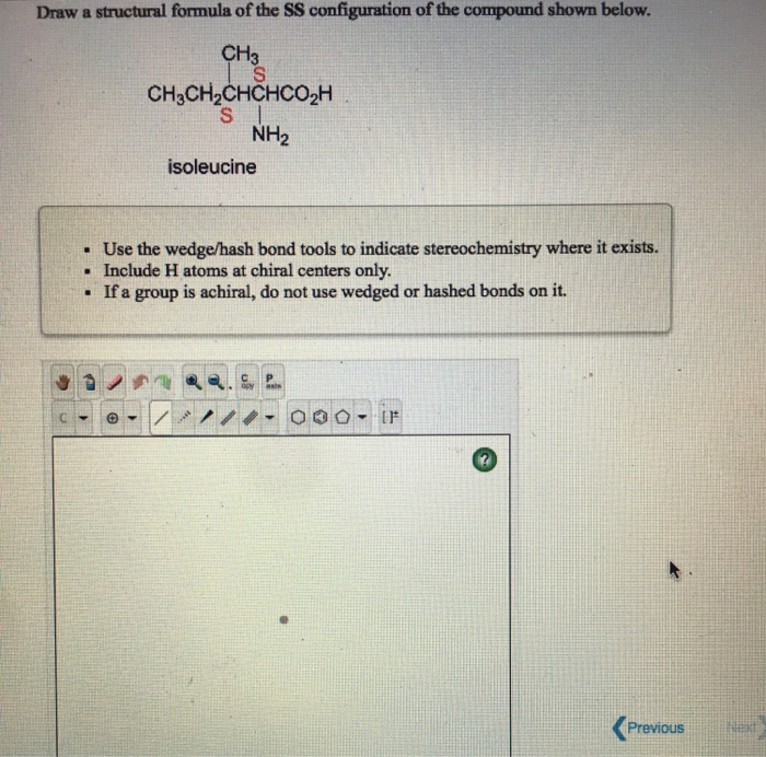 Solved Draw a structural formula of the SS configuration of | Chegg.com