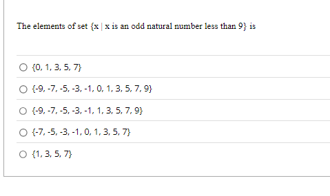 Solved The elements of ﻿set is an ﻿odd natural number less | Chegg.com