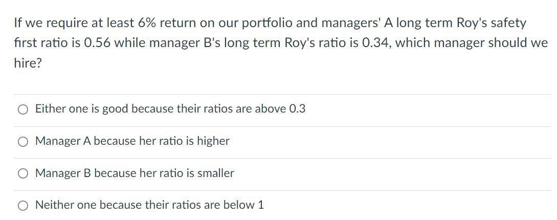 Solved Which of the following ratios is NOT required to | Chegg.com