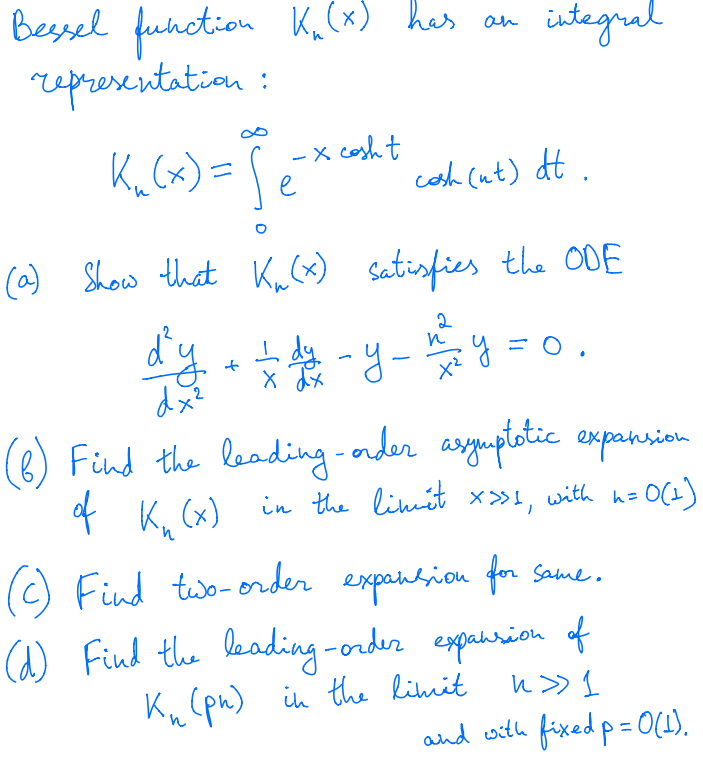 integral Bessel function Ku(x) has an representation | Chegg.com