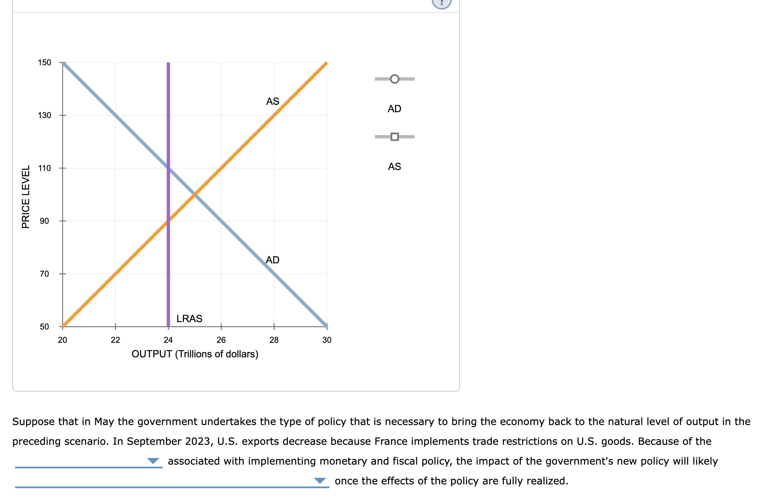Solved Should the government use monetary and fiscal policy | Chegg.com
