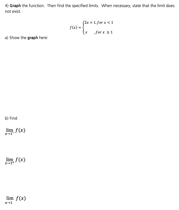 Solved 4 Graph The Function Then Find The Specified