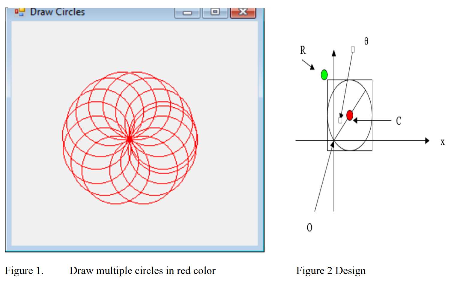 Solved Drawing with multiple circles all passing the same | Chegg.com