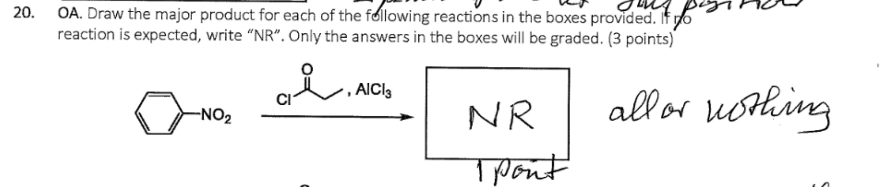 Solved 20. OA. Draw the major product for each of the | Chegg.com
