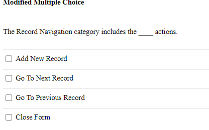 Solved Modified Multiple Choice The Record Navigation | Chegg.com