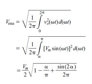 Solved Calculate the firing/delay angle (α) in radians, the | Chegg.com
