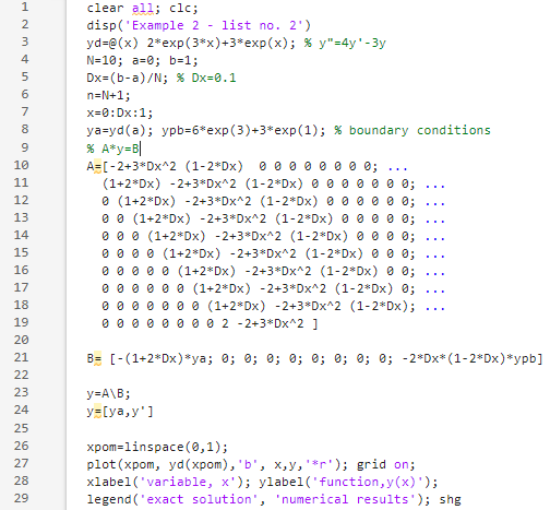 Solved - calculations of the analytical solution of the | Chegg.com