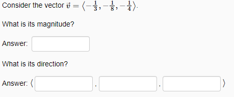 Solved Consider the vector: | Chegg.com