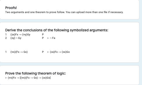 Solved Proofs! Two arguments and one theorem to prove | Chegg.com